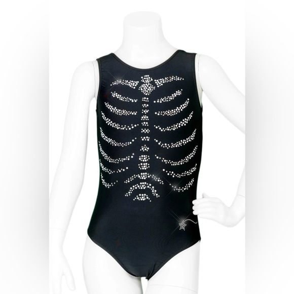 Destira | Other | Destira Jeweled Skeleton Black Gymnasticsdance ...